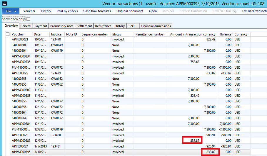 8 vendor transactions form dynamics ax | Ellipse Solutions